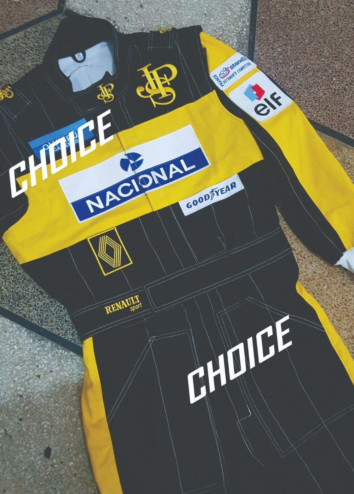 F1 Lotus Ayrton Senna 1985 JSP Replica Patches Suit – Choice Racing